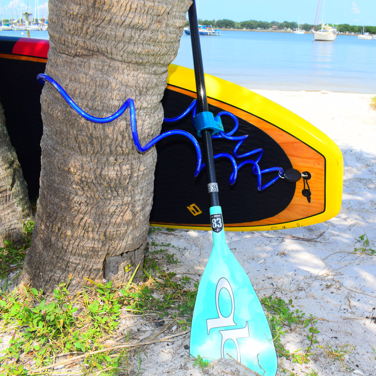 DocksLocks® Deluxe SUP Paddleboard Anti-Theft Security System with Pad
